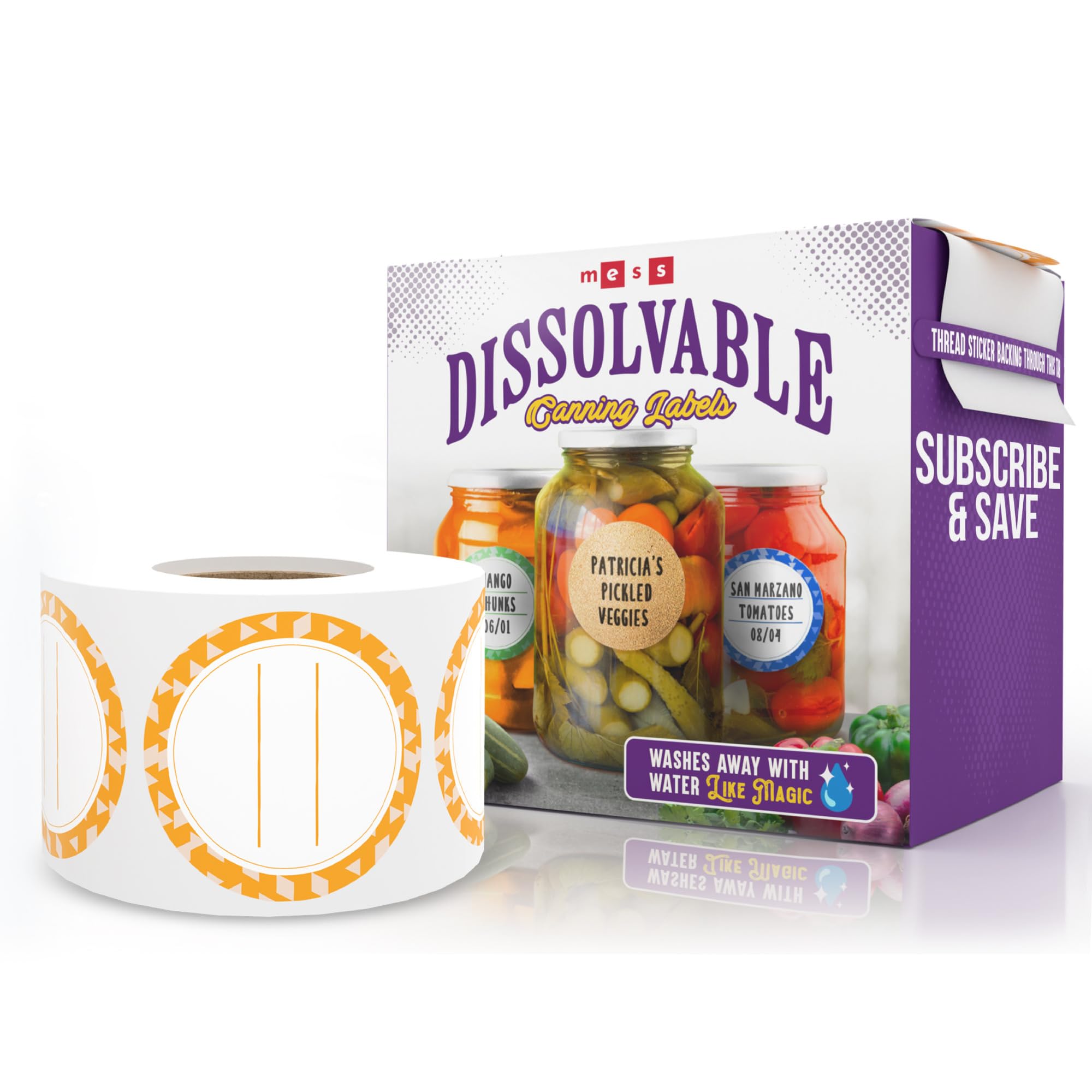 Snapklik.com : Canning Labels Dissolvable Stickers For Mason Jars And More