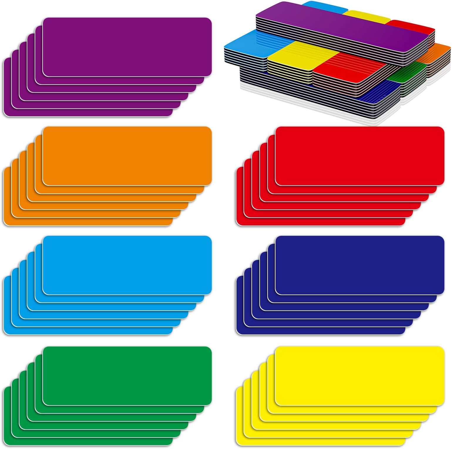 Amazon.com : 42Pcs Dry Erase Magnetic Labels, 1 x 3 Reusable Magnetic ...