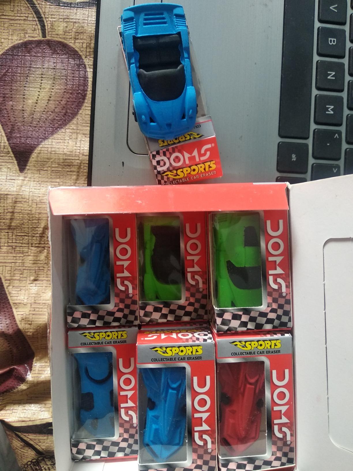 Doms Non-Toxic Sports Car Shaped Eraser | Car Shape Design Makes It ...