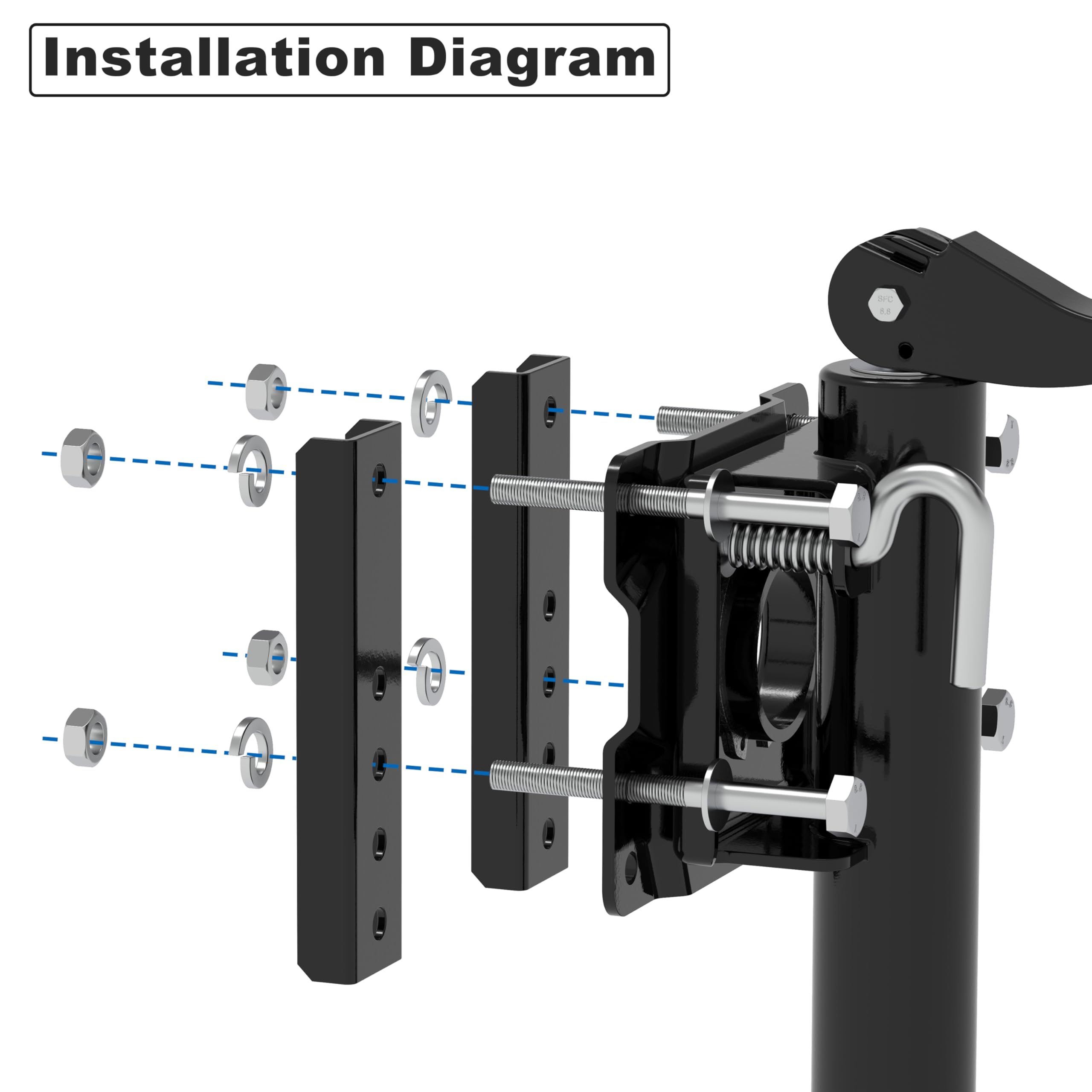 Snapklik.com : Swivel Bolt-on Trailer Jack, Trailer Jack Stand, 10 ...