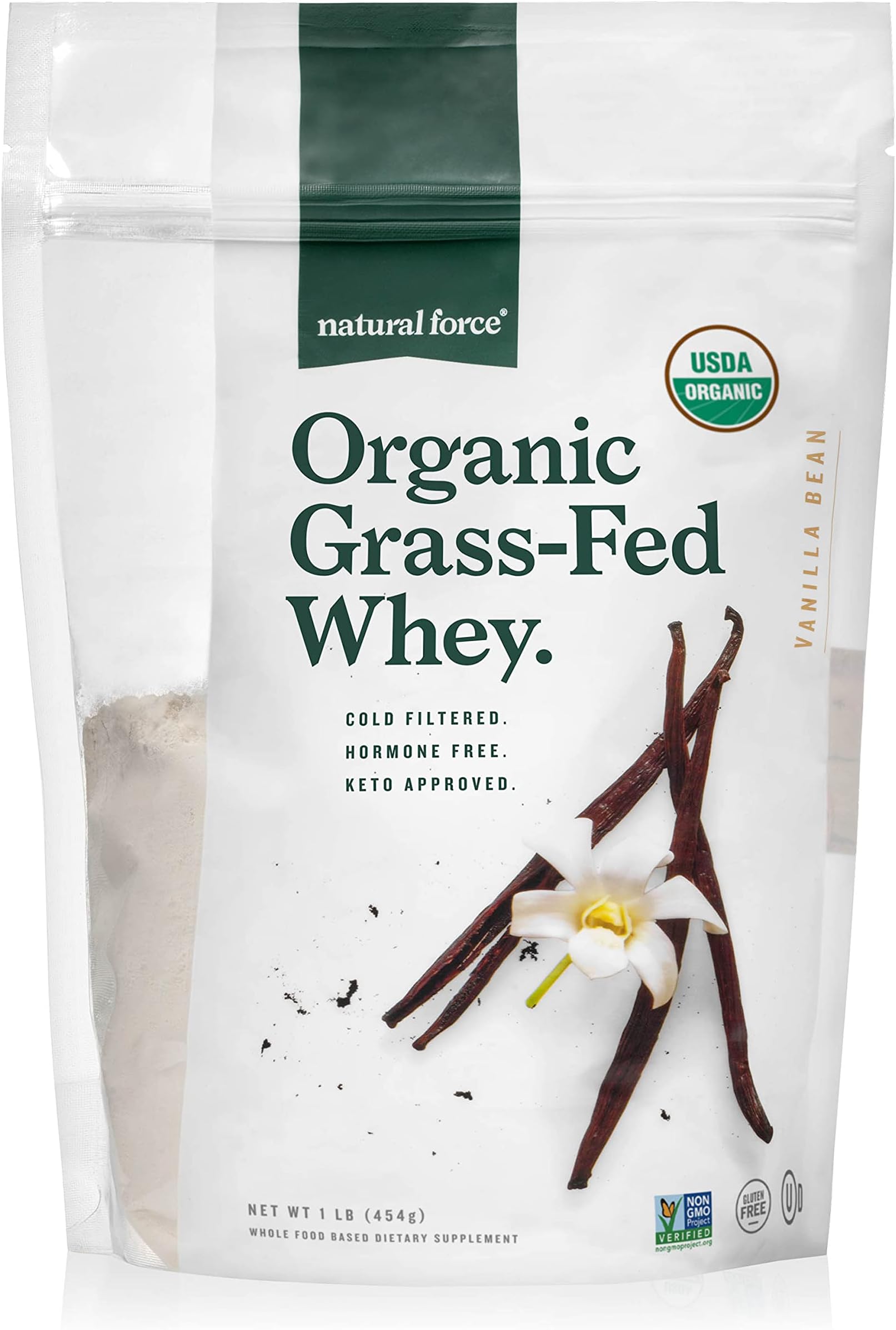 Amazon.com: Natural Force Grass Fed Organic Whey Protein Powder – Non ...