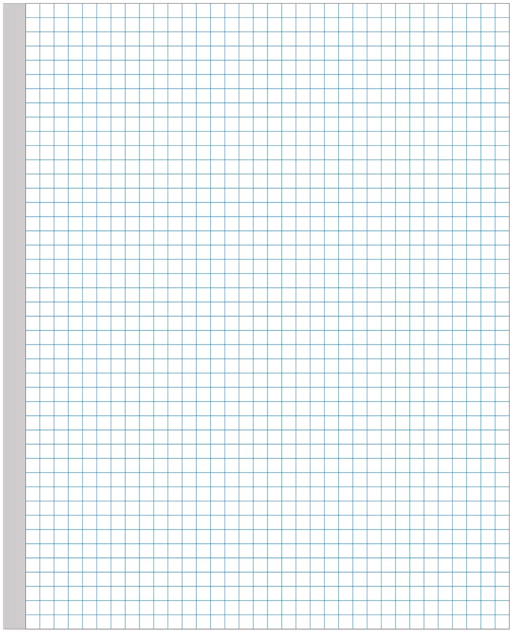 Graph Paper - A4 Grid Paper, 4"x4" Blue Quad Rule, 100Sheets / 200Pages ...