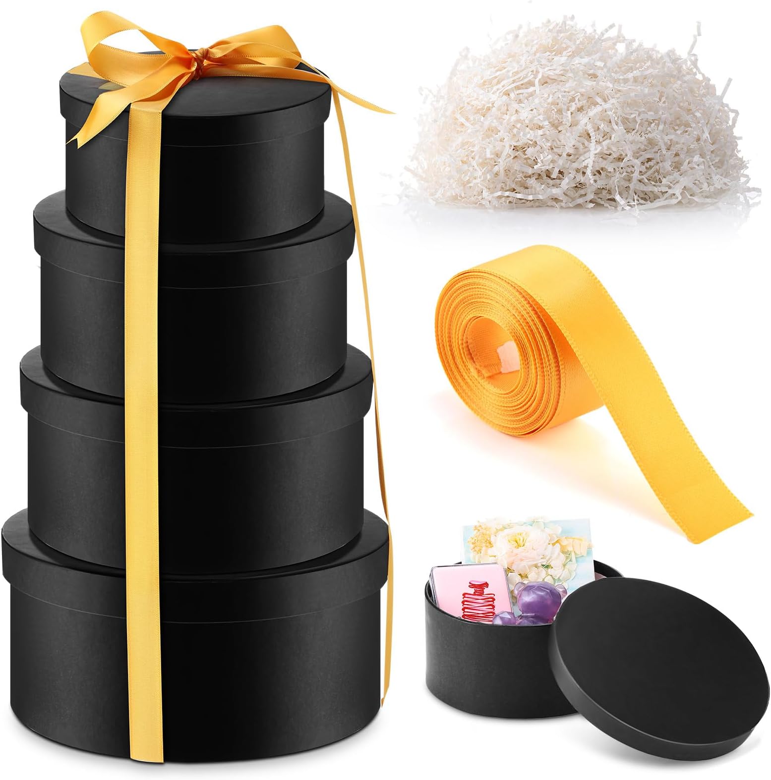 Amazon.com: UNIKPACKAGING Premium Quality Round Flower Box, Gift Boxes ...