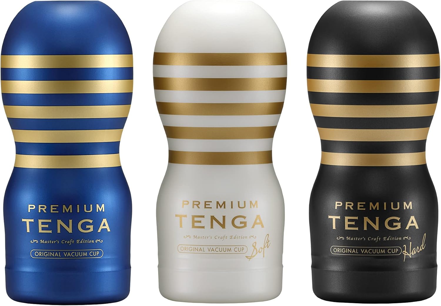 Amazon | TENGA テンガ 新プレミアムテンガ 3種セット スタンダード ソフト ハード 青、白、黒 | TENGA | カップ