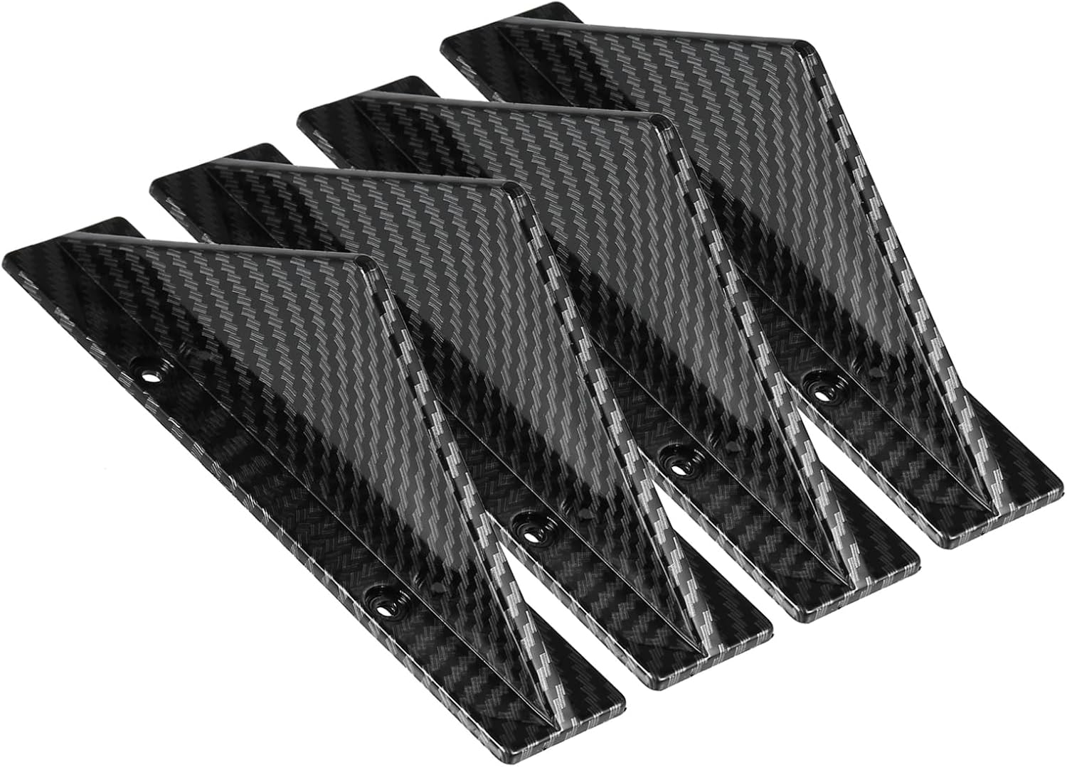 Amazon.com: Motoforti 4pcs Black Straight Car Rear Lower Bumper ...