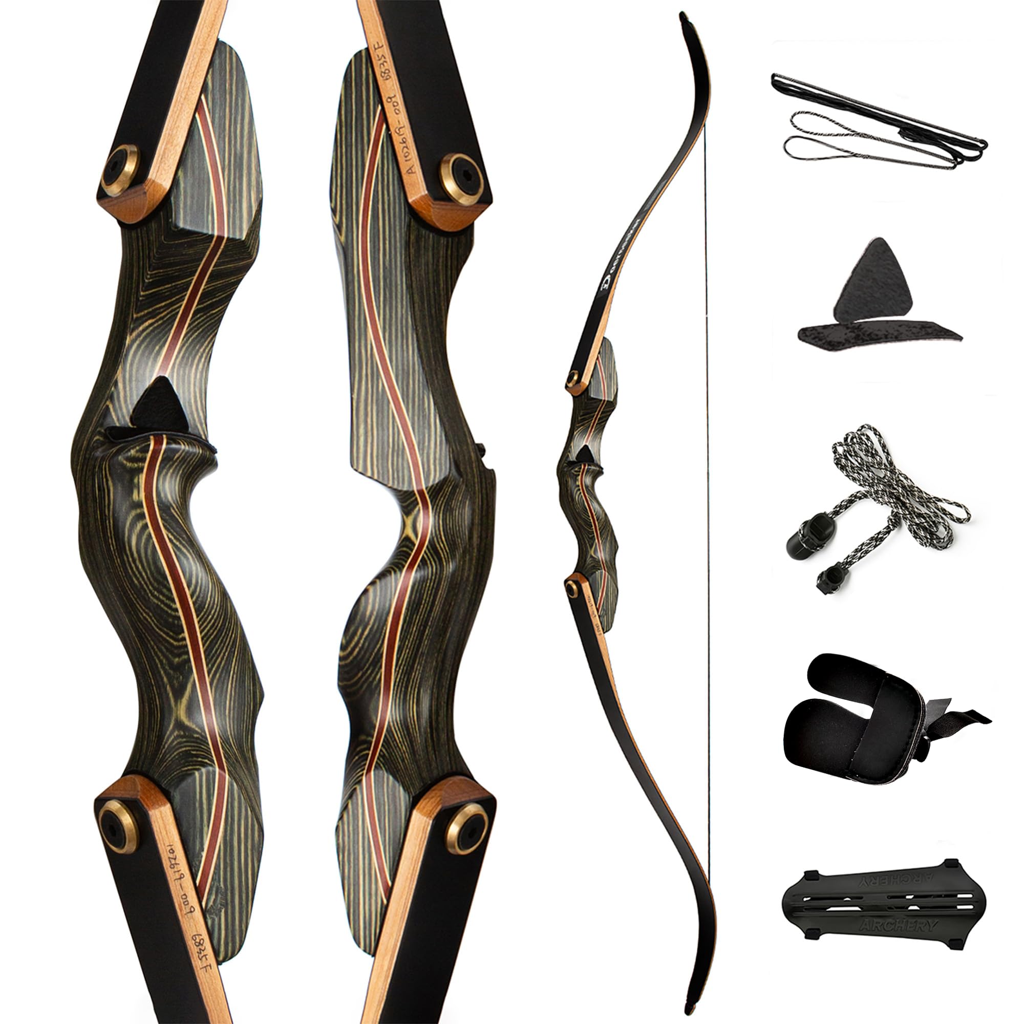 Arrow Posture Archery Recurve Bow, Takedown Professional Long Bow For Hunting, Right Archery Bow