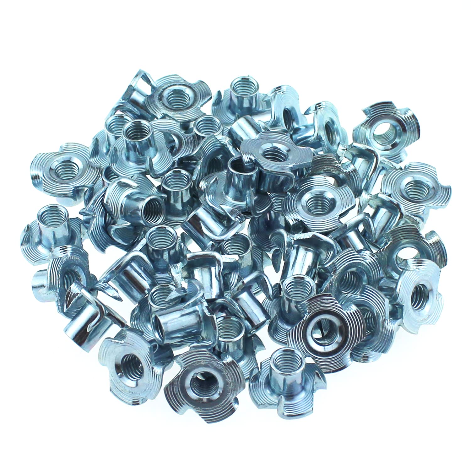 Amazon.com: 4 Prong Tee Nut MTQY 50PCS M4 x 10mm Zinc Plated Carbon ...
