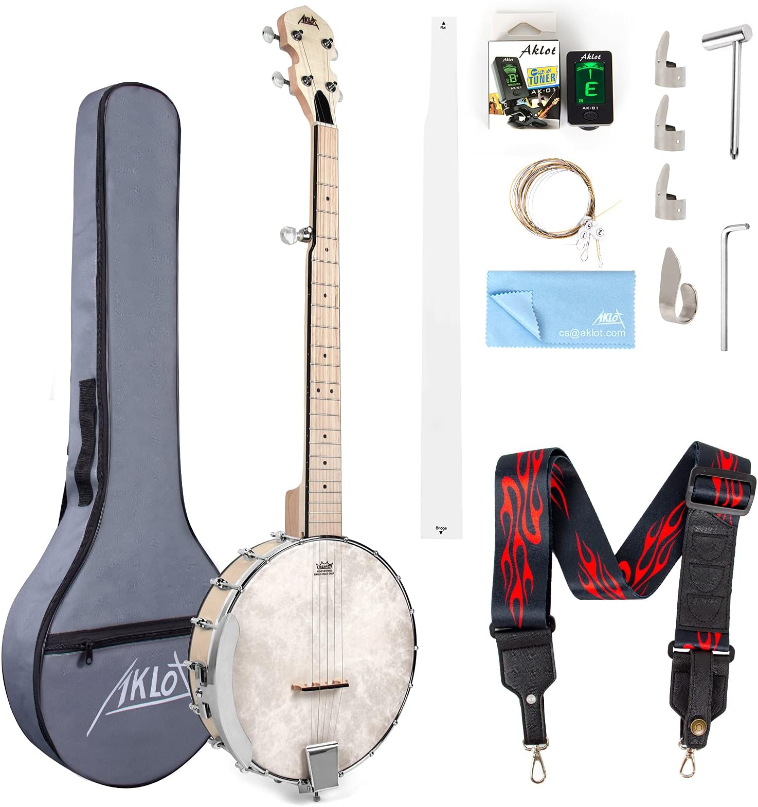 Amazon.com: Jameson Guitars 6-String Banjo Guitar with Closed Back ...