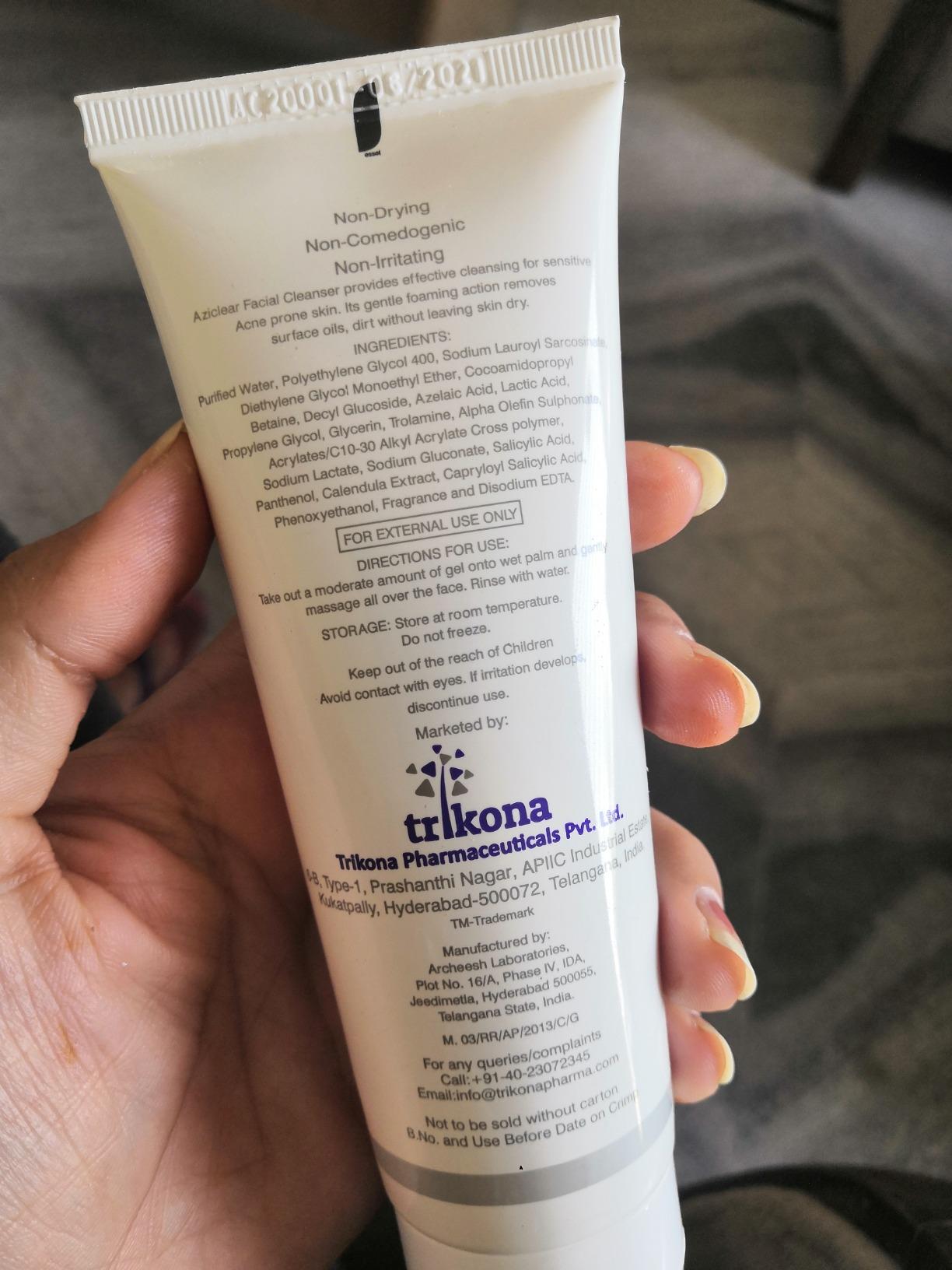 Aziclear Aziclear Anti-Acne Facial Cleanser with Azelaic Acid, LHA, and ...