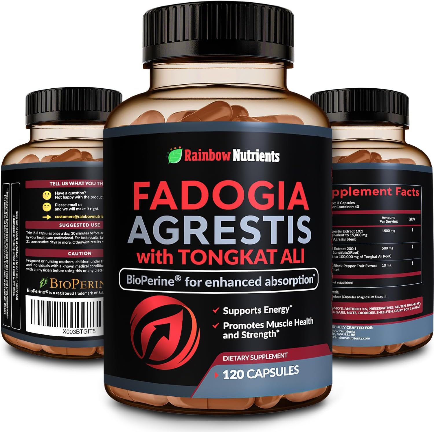 Amazon.com: 228,000mg 200x Strength Tongkat Ali for Men w. 30x Fadogia ...