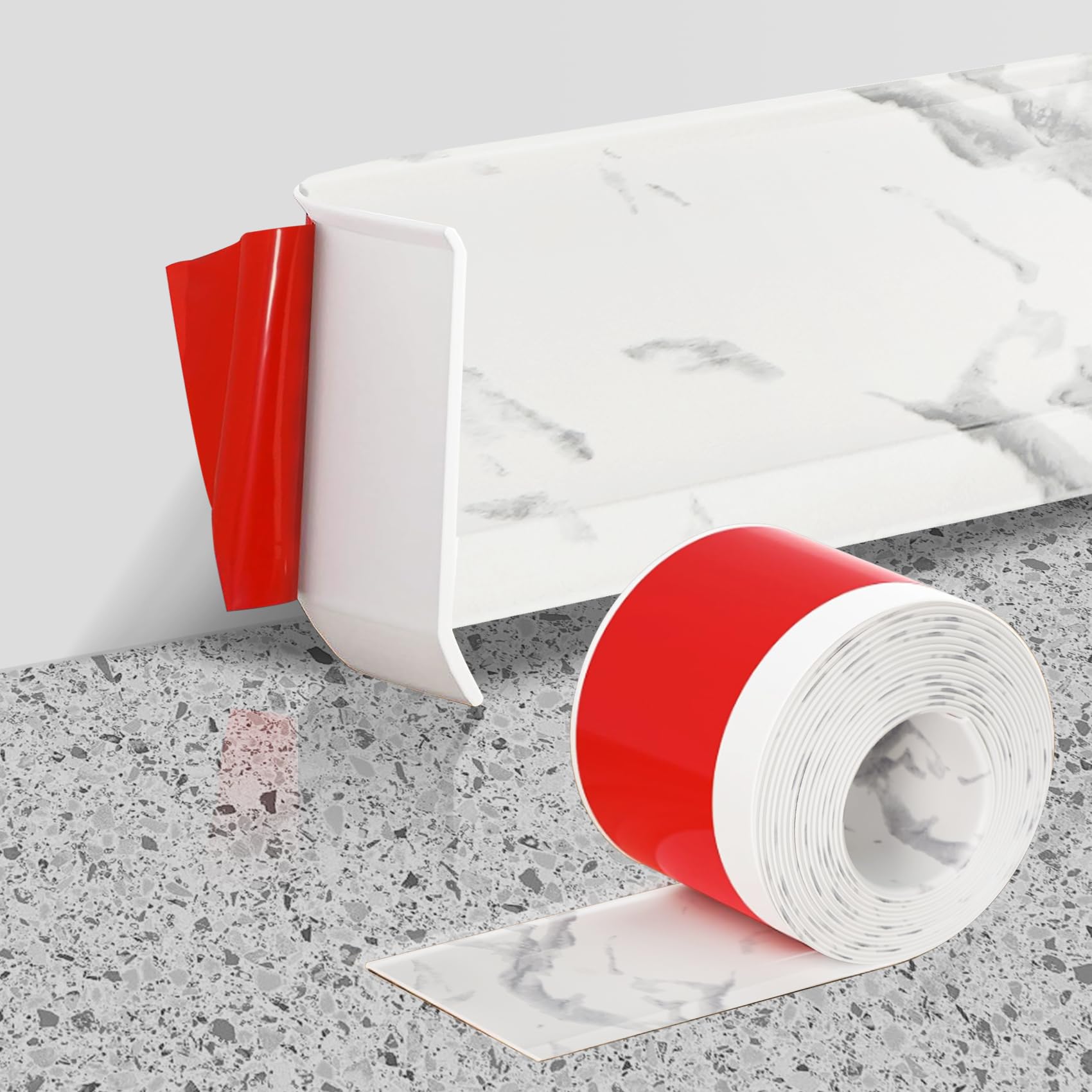 Snapklik.com : STICKGOO Flexible Baseboard Molding Trim, 4 Inch X 20 ...