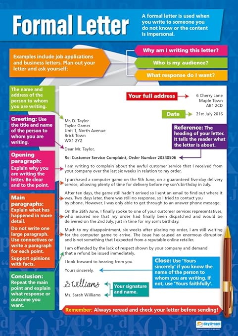 Formal Letter | English Posters | Gloss Paper measuring 850mm x 594mm ...