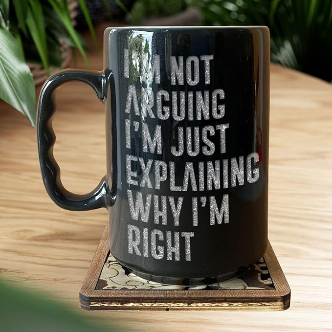 Amazon.com: Momapopup 17 Oz Funny Black Coffee Mug with Engaved ...