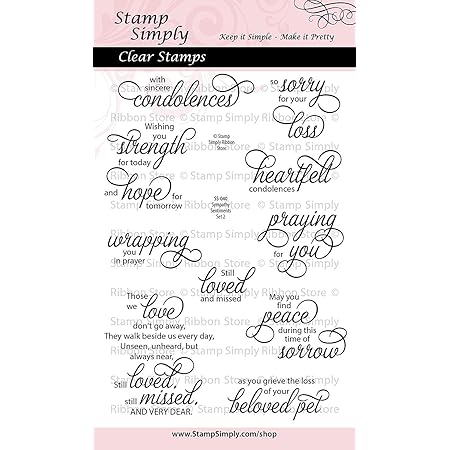 Amazon.com: Stamp Simply Clear Stamps Sympathy Sentiments Set Two ...