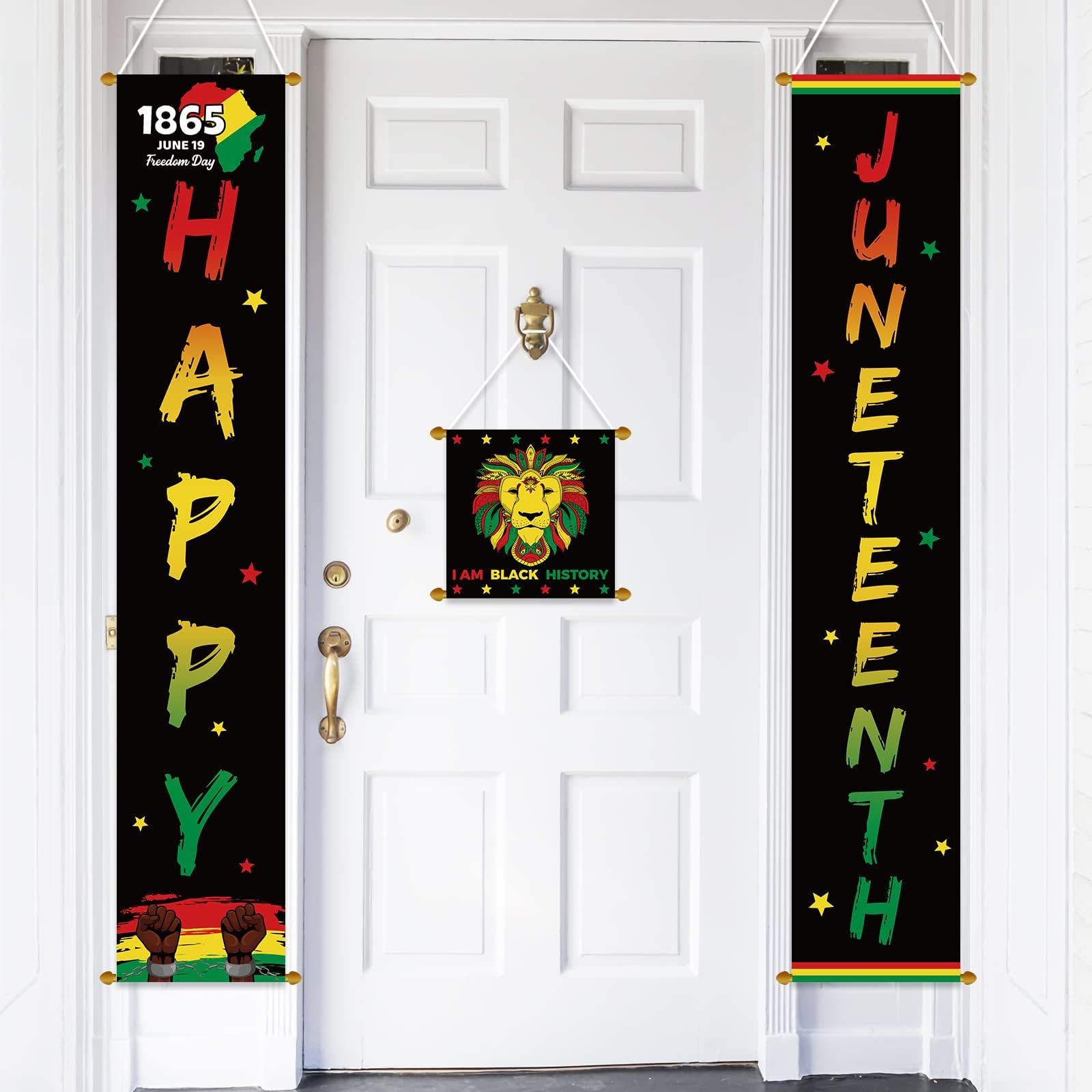 Amazon.com: Happy Juneteenth Day Banner Decorations - Freedom ...