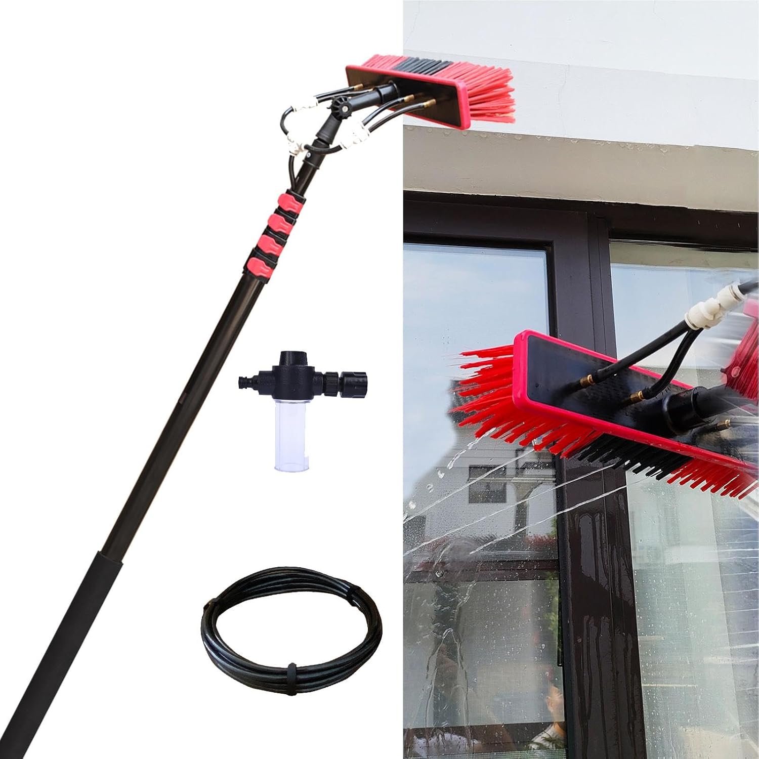 Telescopic Window Cleaner, Window Cleaning Pole, Water Fed Telescopic ...