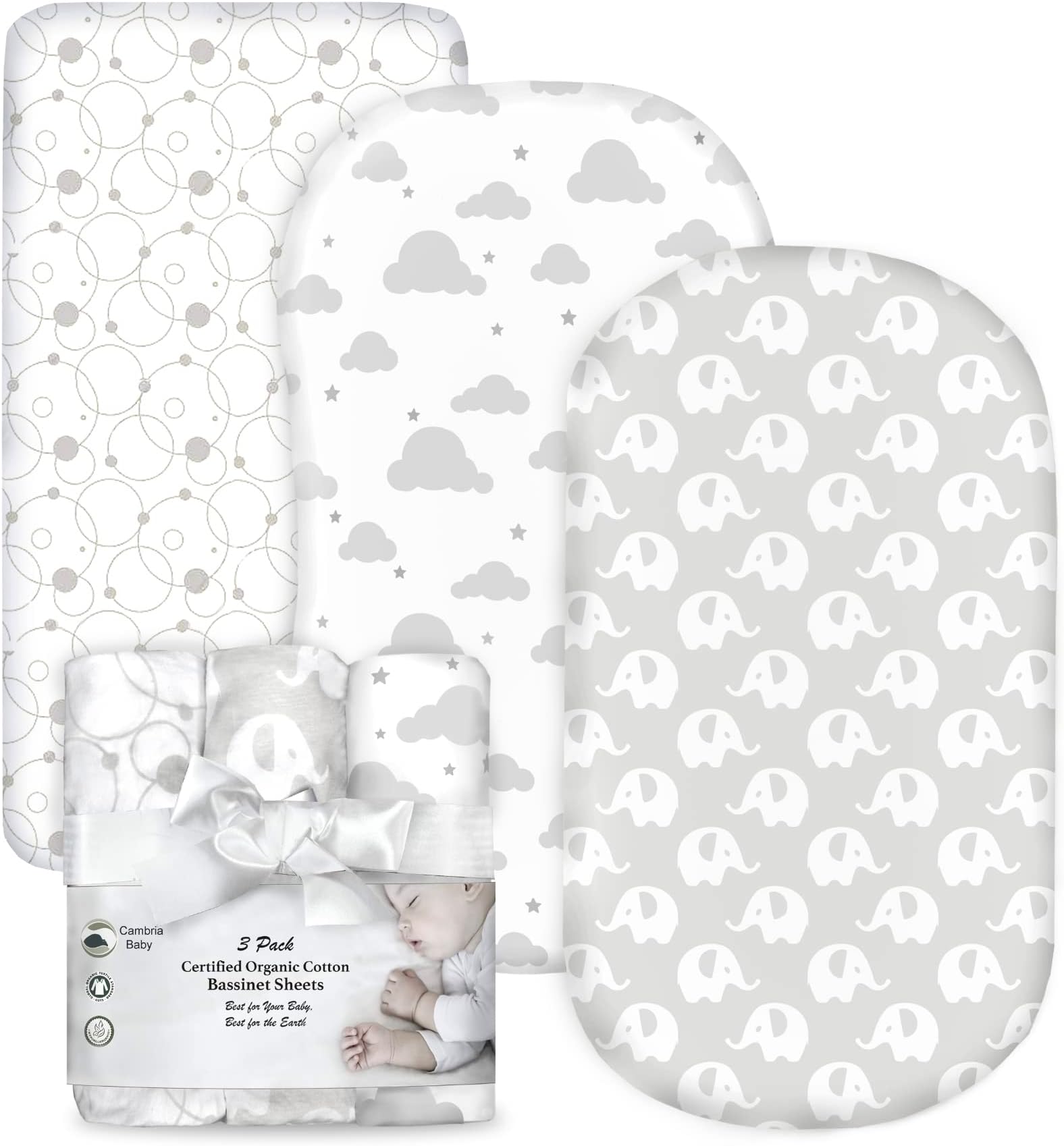 Amazon.com : Burt's Bees Baby Bassinet Sheet, Fitted Unisex 100% ...