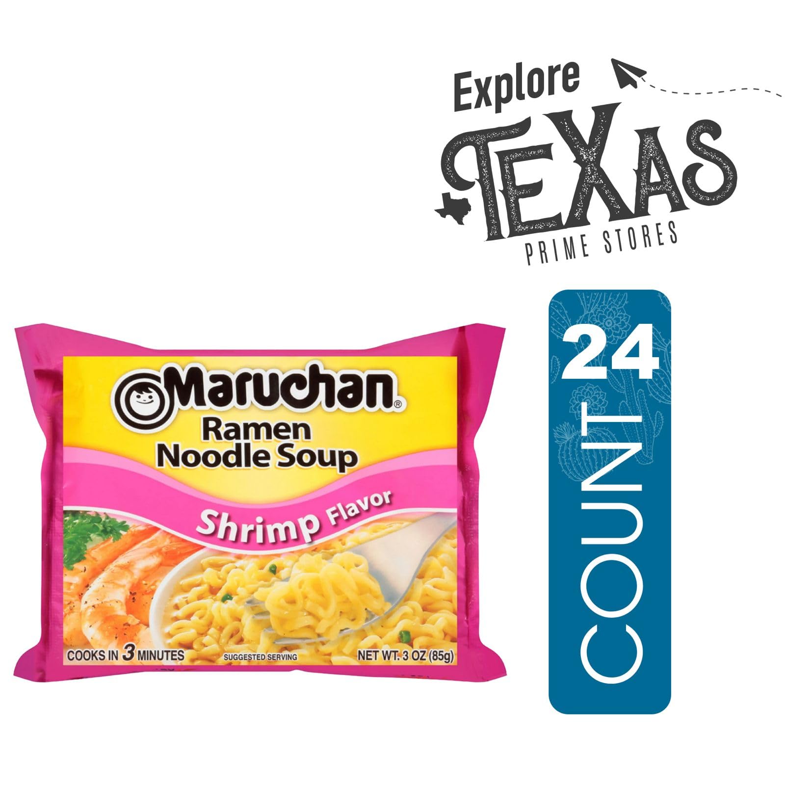 Snapklik.com : 24- Pack Of Shrimp Instant Ramen Noodles 3 Oz Pack