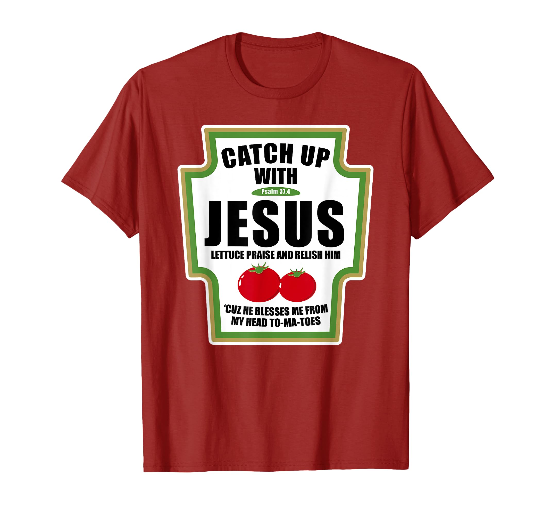 Amazon.com: Catchup With Jesus Funny Religious Condiments for Christ T ...