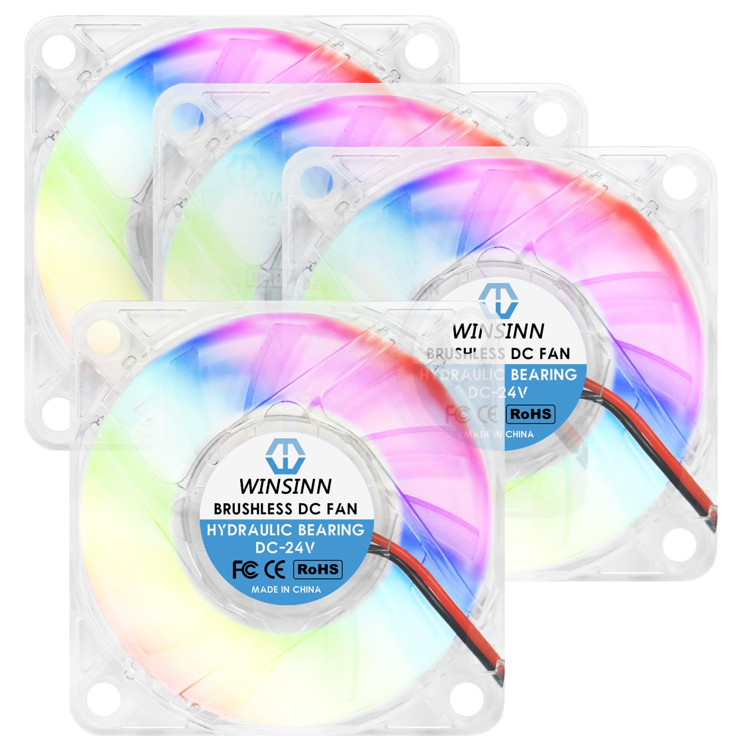 Snapklik.com : WINSINN 60mm RGB Fan 24V, LED Colorful Micro 24 Volt ...