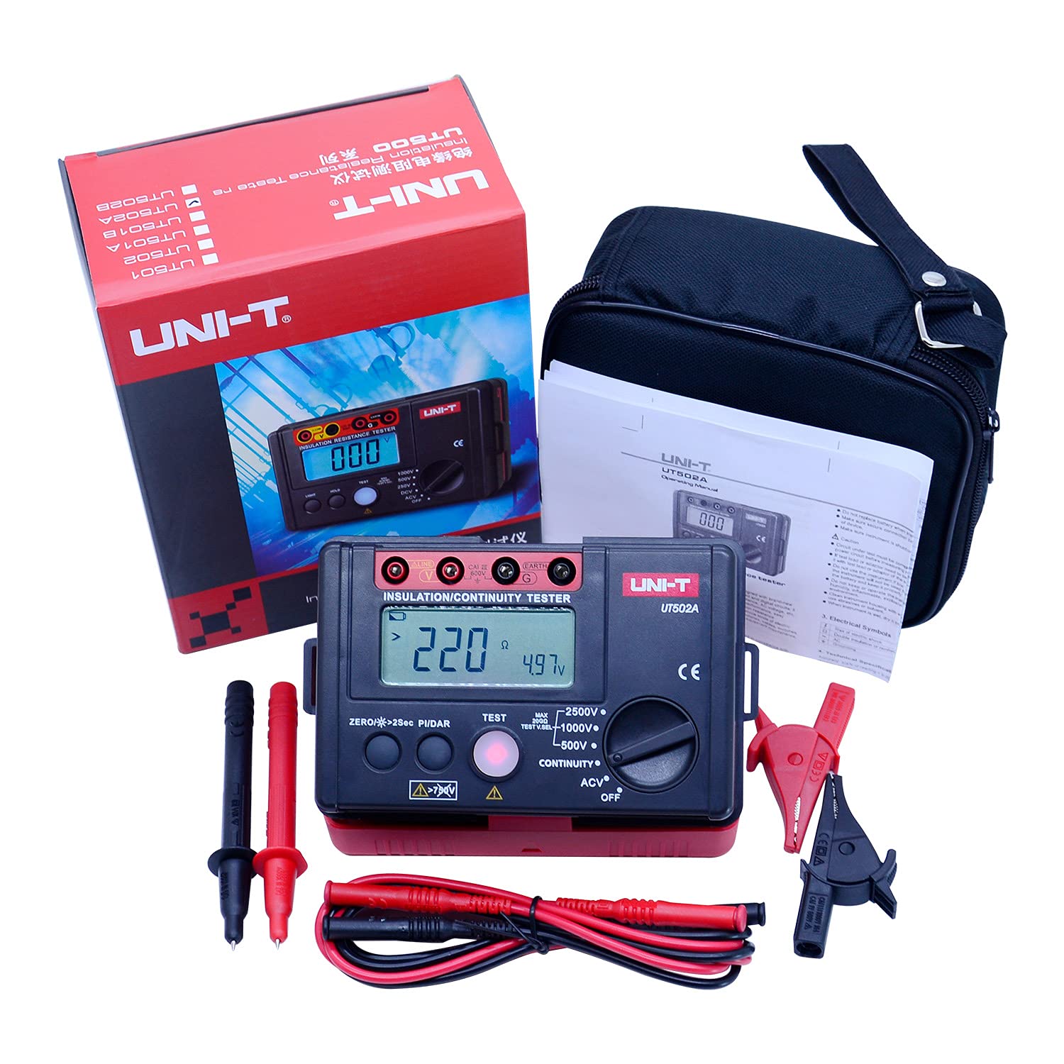 Snapklik.com : 2500V Digital Insulation Resistance Meter Tester ...
