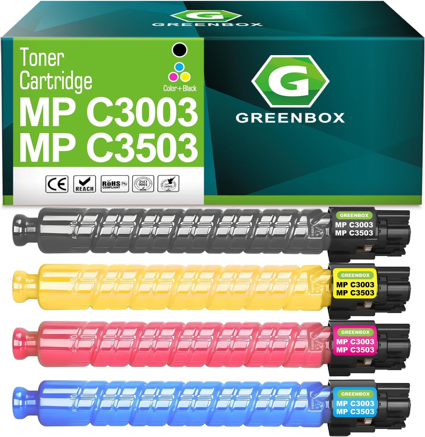 Amazon.com: MP C3503 C3003 Black Toner Cartridge (2-Pack) - Lovn ...