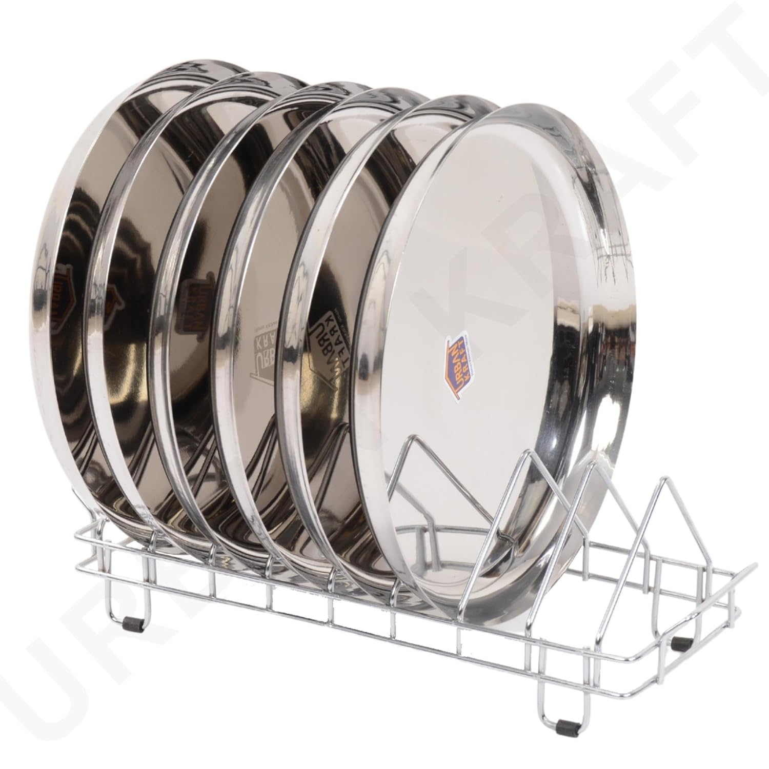 URBAN KRAFT Stainless Steel Plate Organizer for Kitchen Cabinet ...