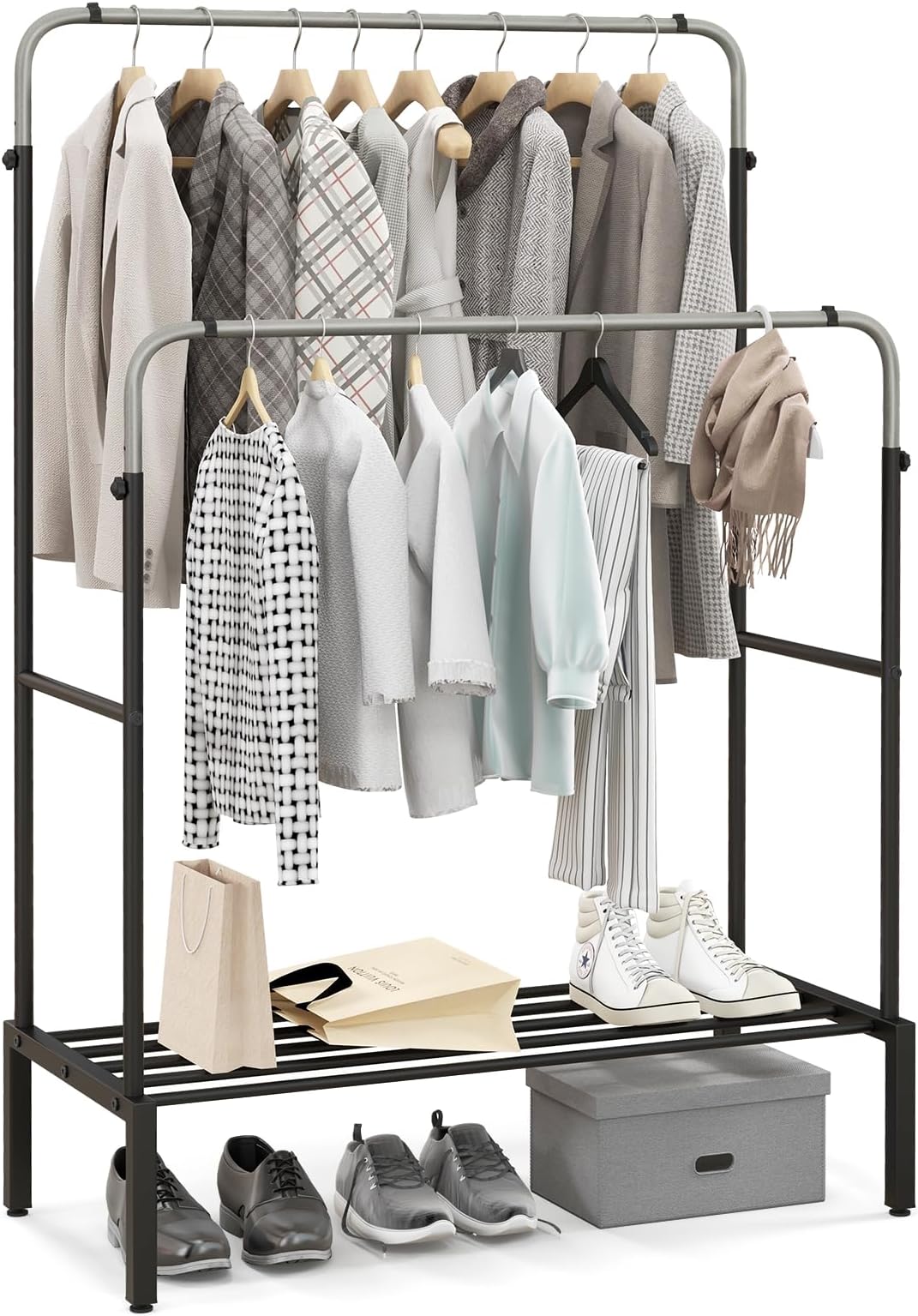 Bronze Heavy Duty Clothes Rail with MASSIVE Storage capacity - Maximise ...