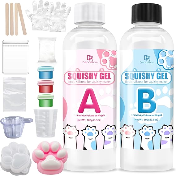 Taba Squishy Kit - 200g Liquid Silicone for Squishy Maker, Super Soft ...