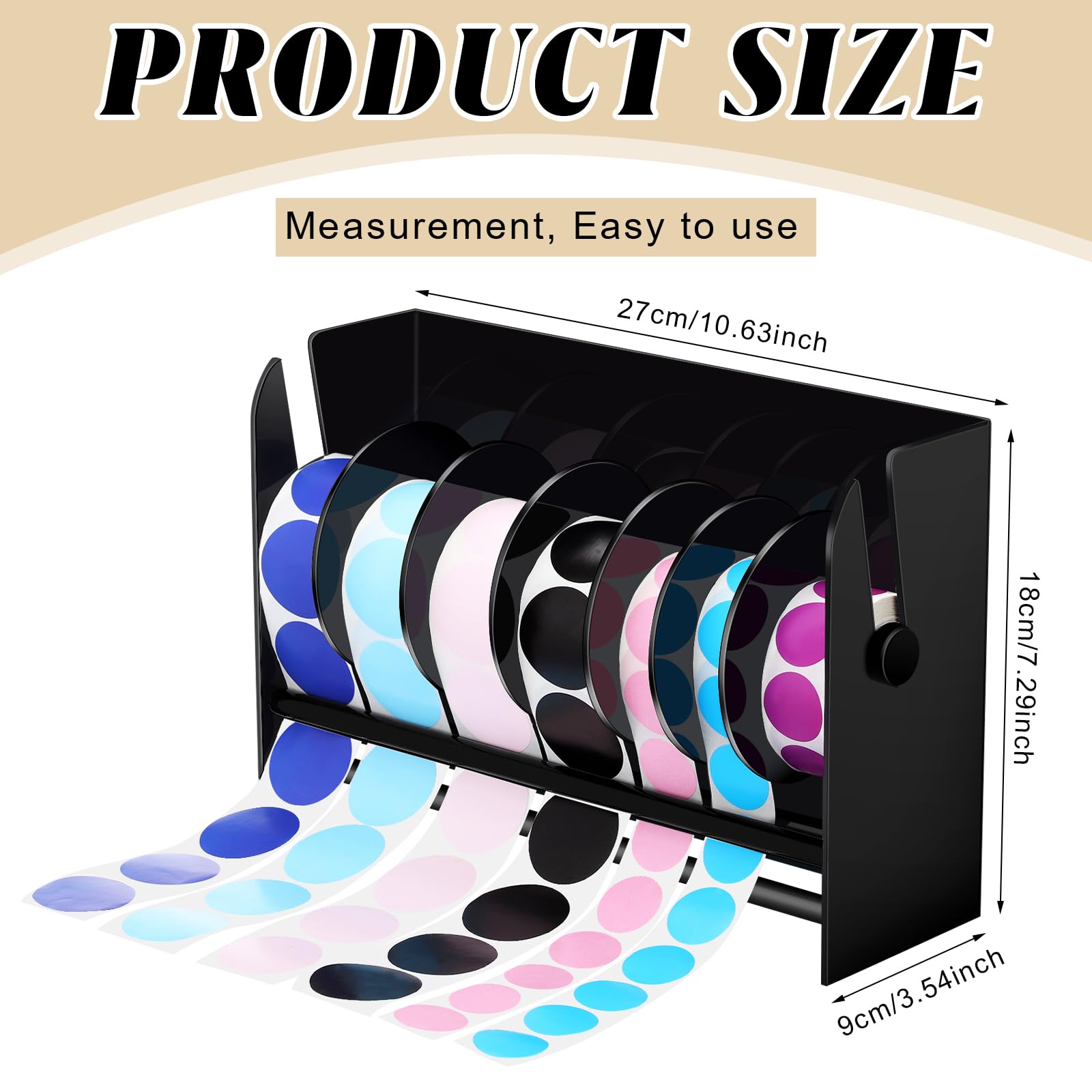 Snapklik.com : Qilery Adjustable Label Dispenser Acrylic Roll Sticker ...