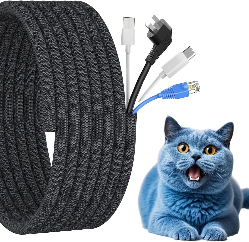Amazon.com: 16ft Wire Covers for Cords,1/2 inch Cord Protectors from ...