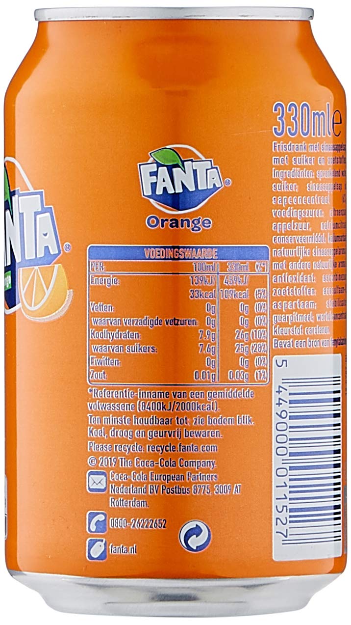 Buy European Fanta Orange Soda Case of Cans 24 x 330 ml Online at ...