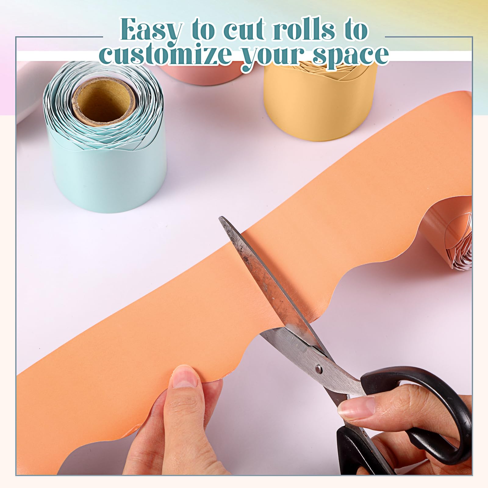 Snapklik.com : TaoBary 6 Rolls 196.8 Ft Colorful Classroom Bulletin ...