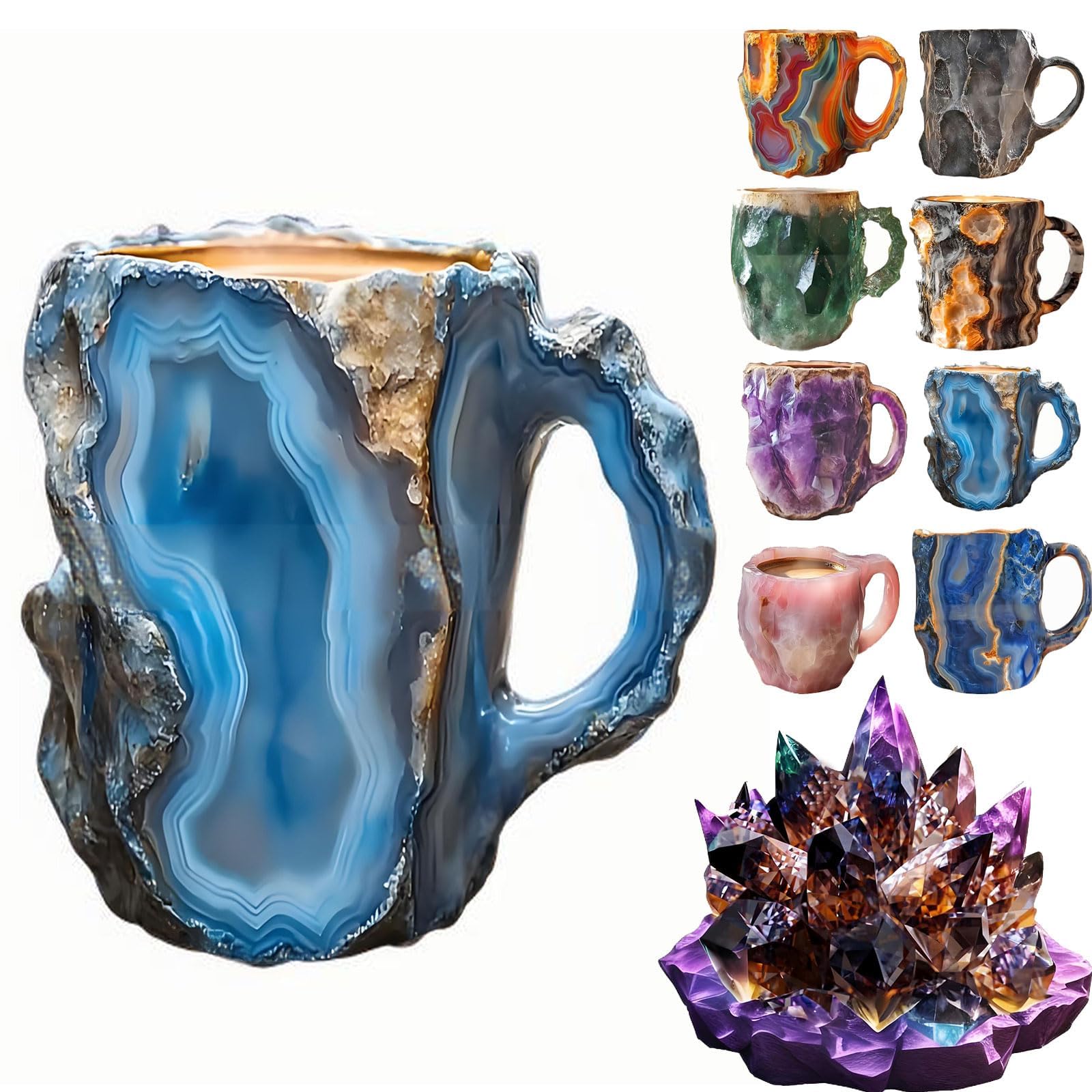 Amazon.com | Crystal Coffee Mugs - Mineral Crystal Coffee Mugs ...