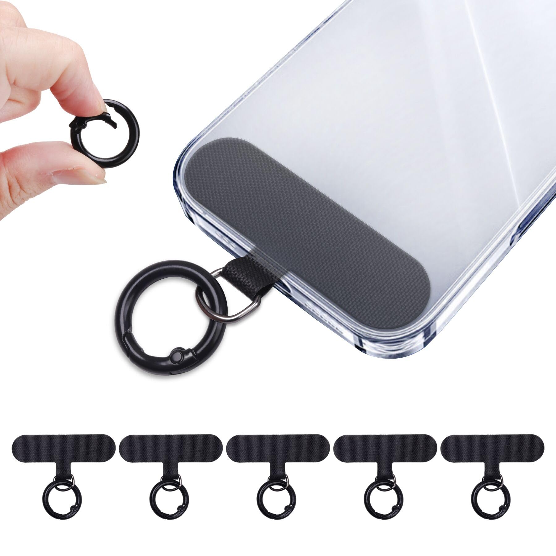 Amazon.com: SEVENKA 6 Pack Phone Tether Tab for iPhone, 6 Spring O Ring ...