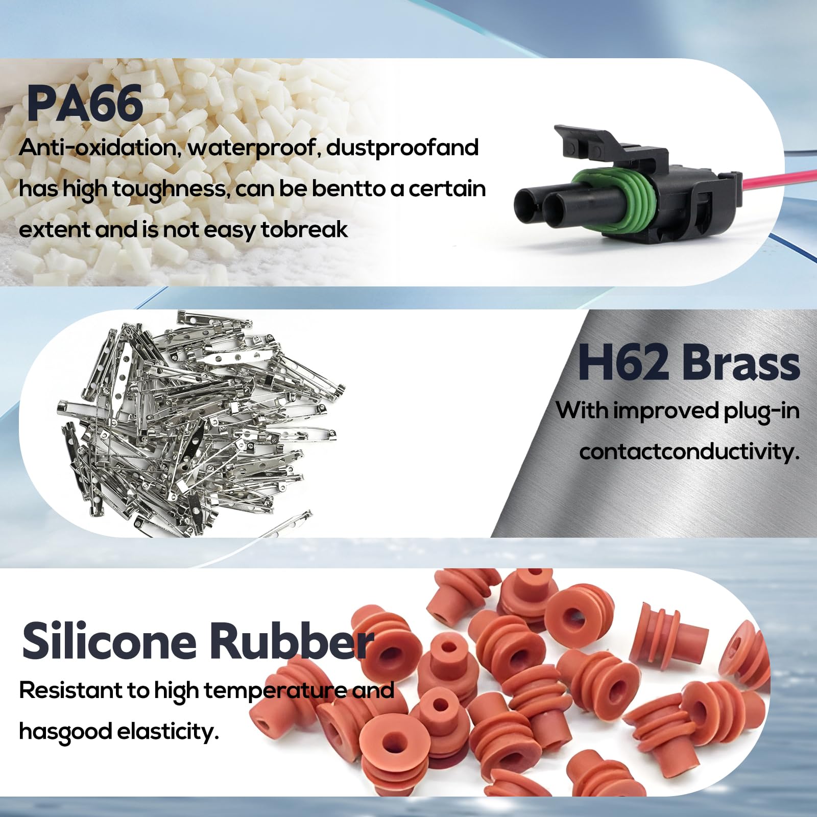 Snapklik.com : Amliber 16 Kits 1 2 3 4 6 Pin Weather Pack Connectors Kit