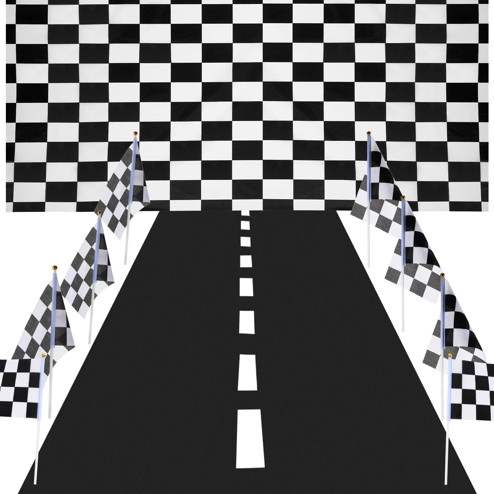 Buy Race Car Birthday Party Supplies Set Included 13 Feet Long ...