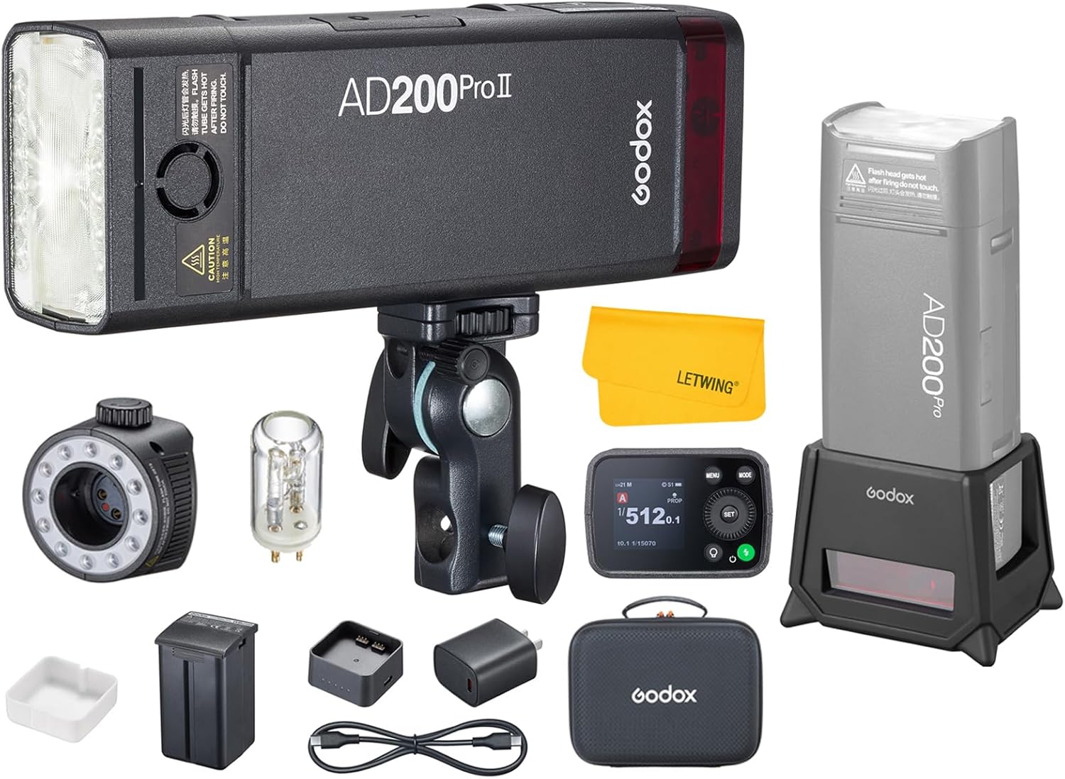 Amazon.com : GODOX AD200 Pro II AD200Pro II Strobe Flash, TTL 200W Pocket Flash HSS 1/8000s, One ...