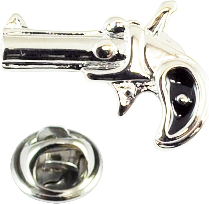Retro Six Gun Pistol Shooter Gun Lapel Pin Badge : Amazon.co.uk: Jewellery