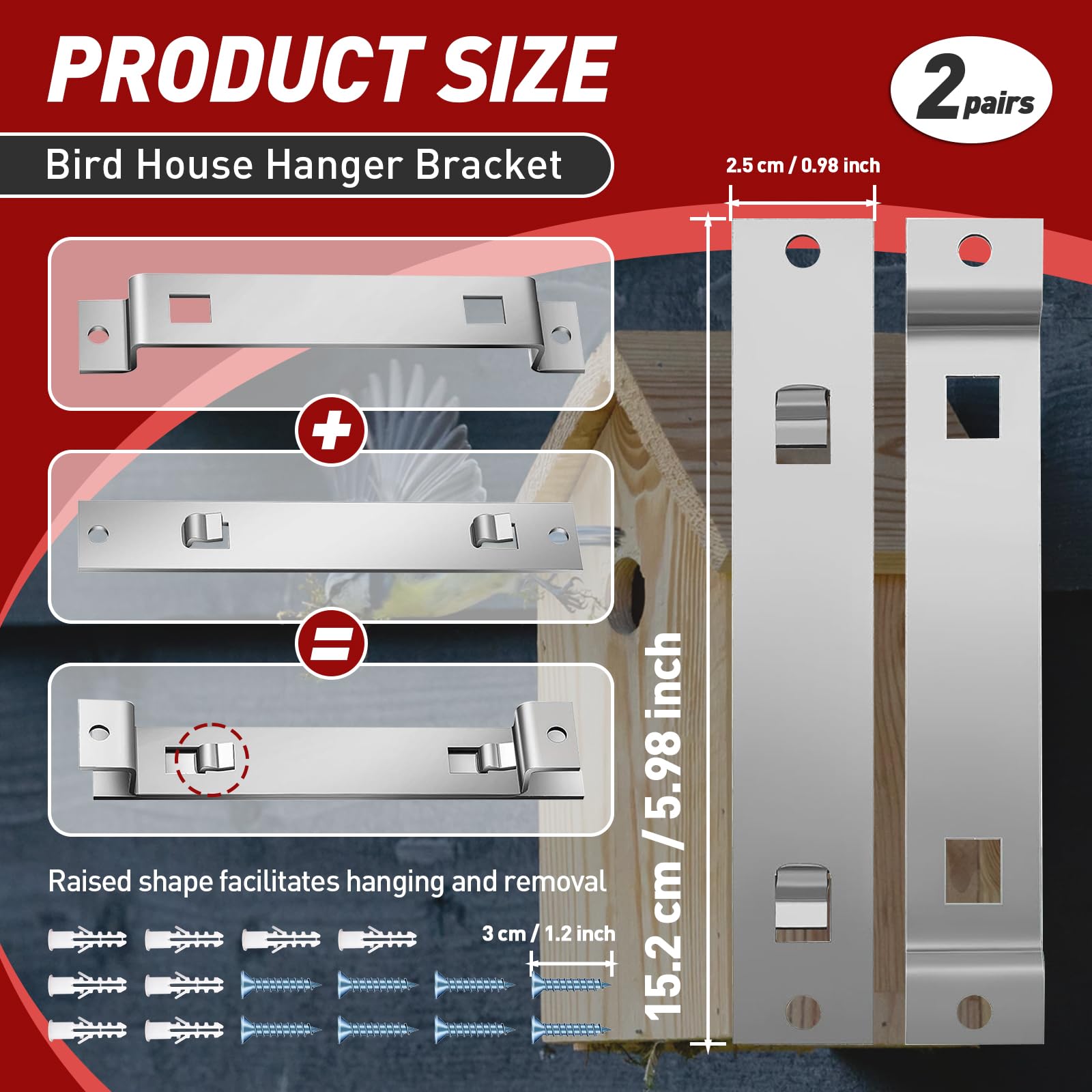 Snapklik.com : 2 Pack Bird House Hanger Bracket, Stable Rust Proof ...