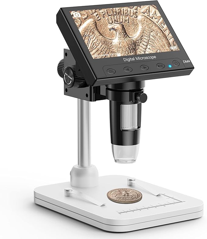 Amazon.com : Coin Microscope, Elikliv 4.3" EDM4 LCD Digital Microscope ...
