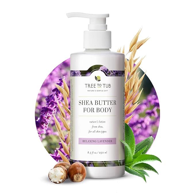 Amazon.com : Tree To Tub Lavender Shea Butter Body Lotion for Dry Skin ...