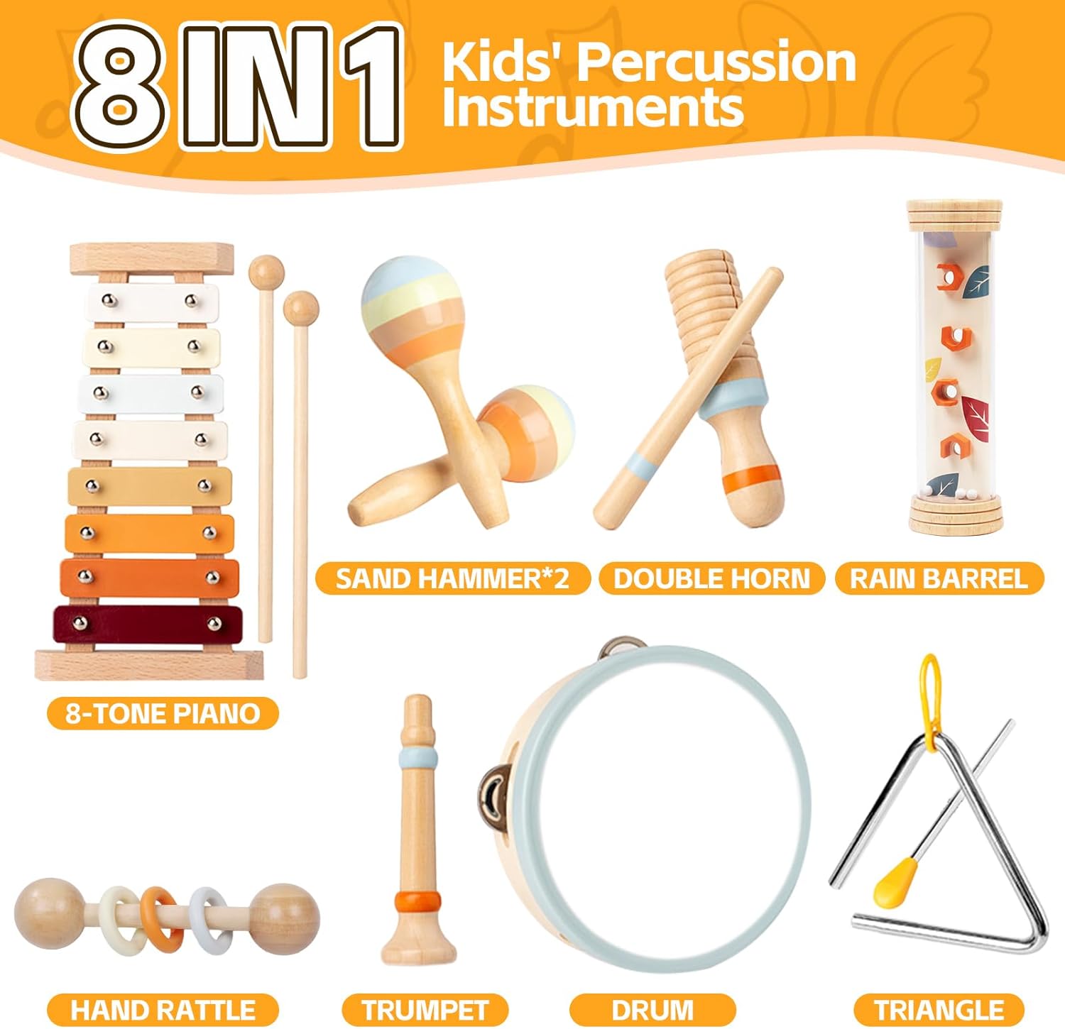 Montessori Baby Musical Instruments Wooden Toys for Australia | Ubuy