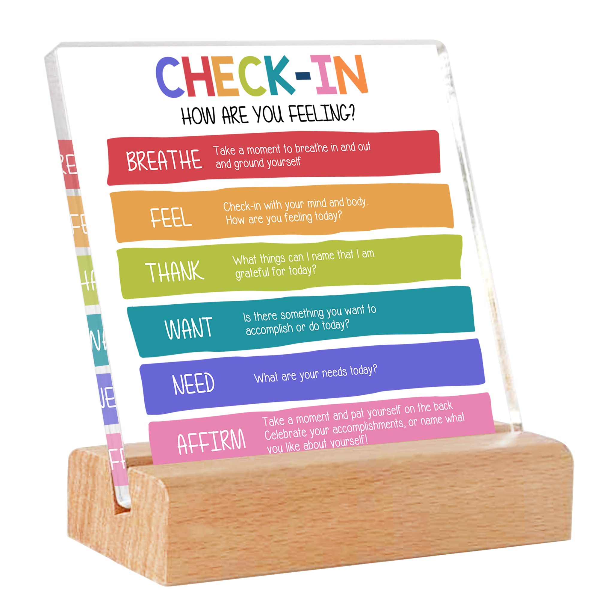 Snapklik.com : Feelings Check In, Mental Health Sign, Self Care Sign ...