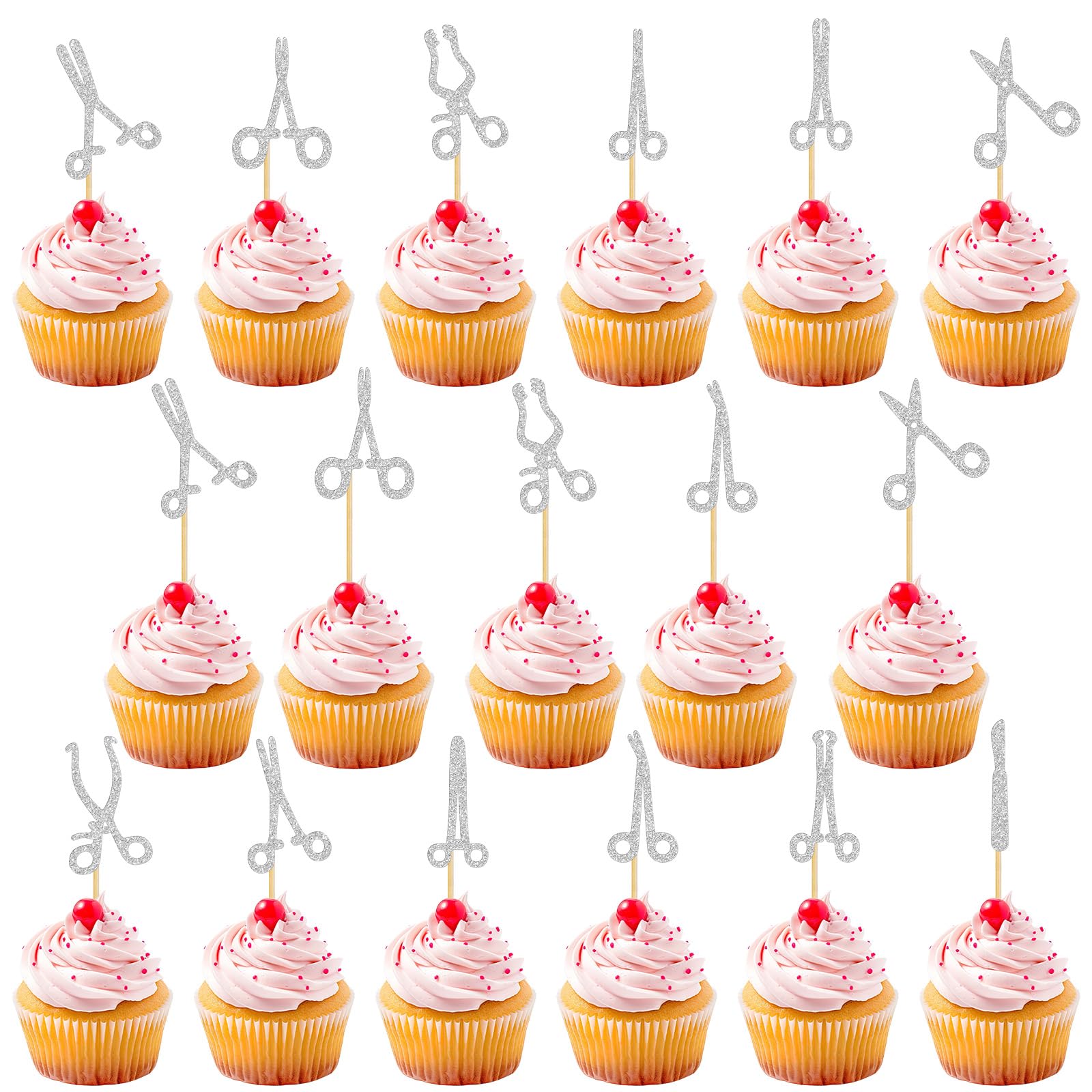 Amazon.com: Surgical Tools Silhouette Cupcake toppers, Surgeon Party ...