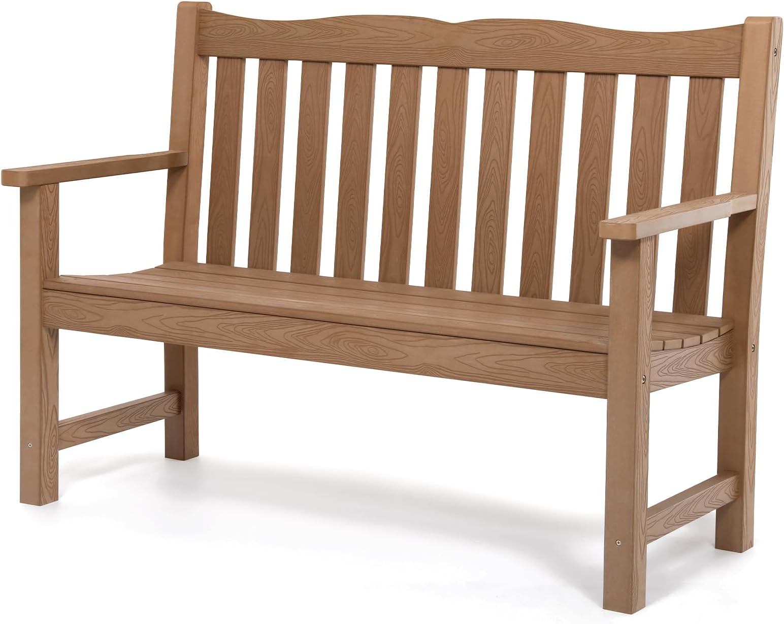 Amazon.com: Outdoor Bench, 2-Person Poly Lumber Garden Bench, All ...