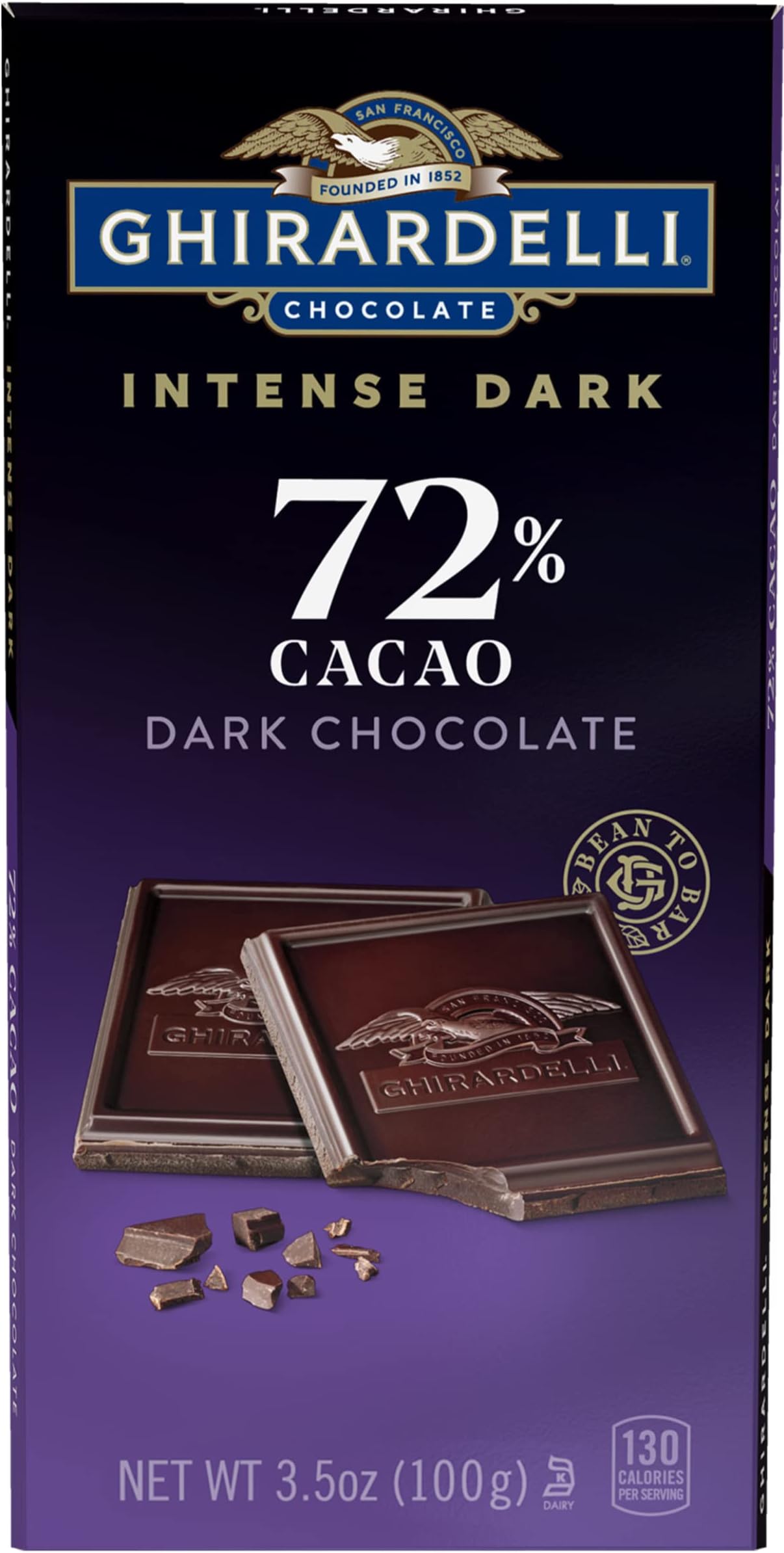 Amazon.com : Ghirardelli Intense Dark 72% Cacao Twilight Delight ...