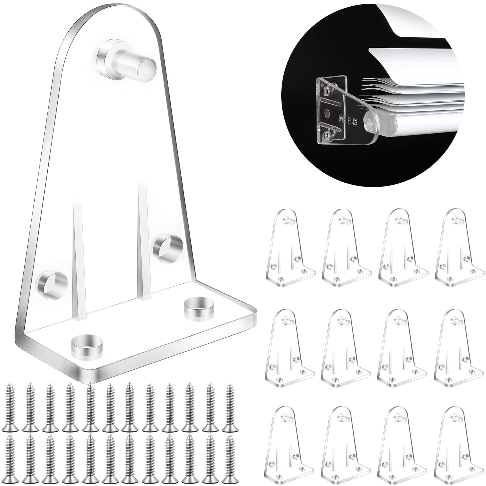 Amazon.com: 2 Inch 12pcs Blinds Hold Down Brackets, Clear Plastic Door ...