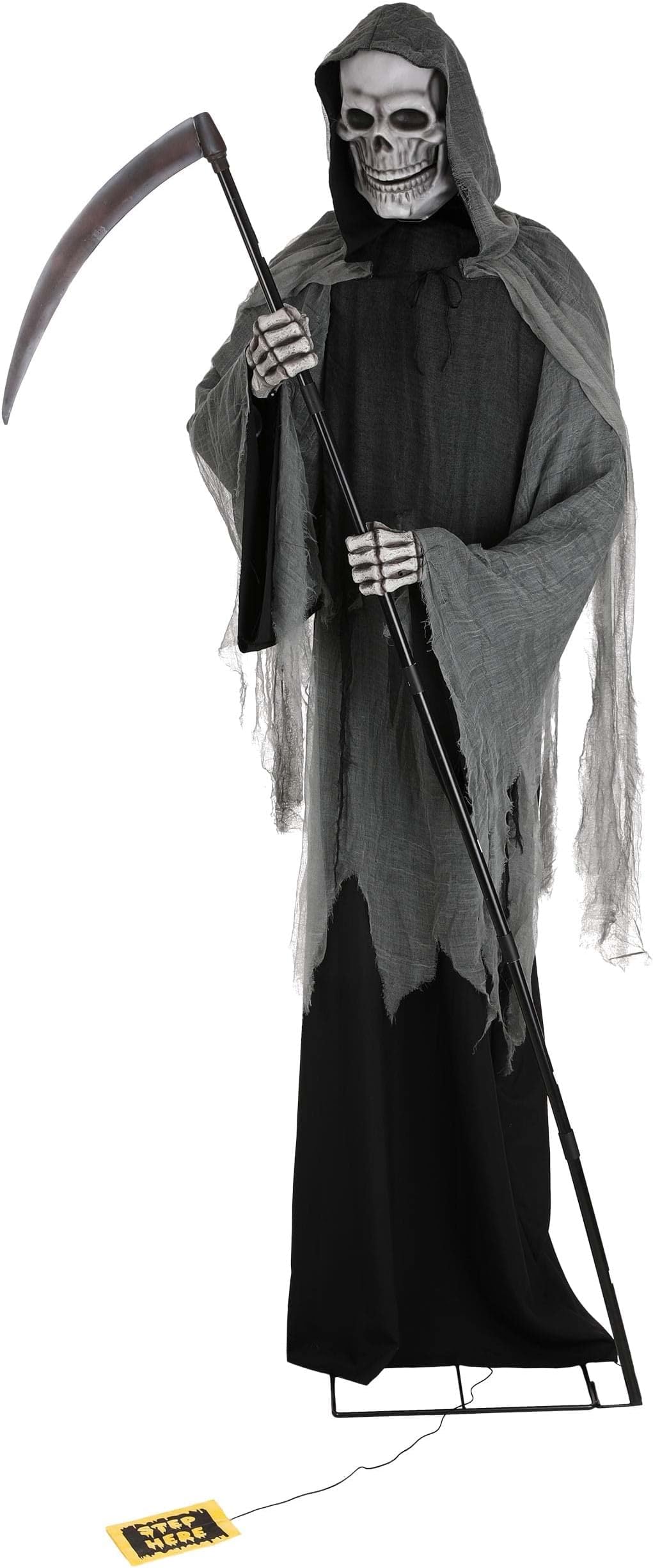 Amazon.com : Fun Costumes 9FT Giant Animated Scythe Grim Reaper Outdoor ...