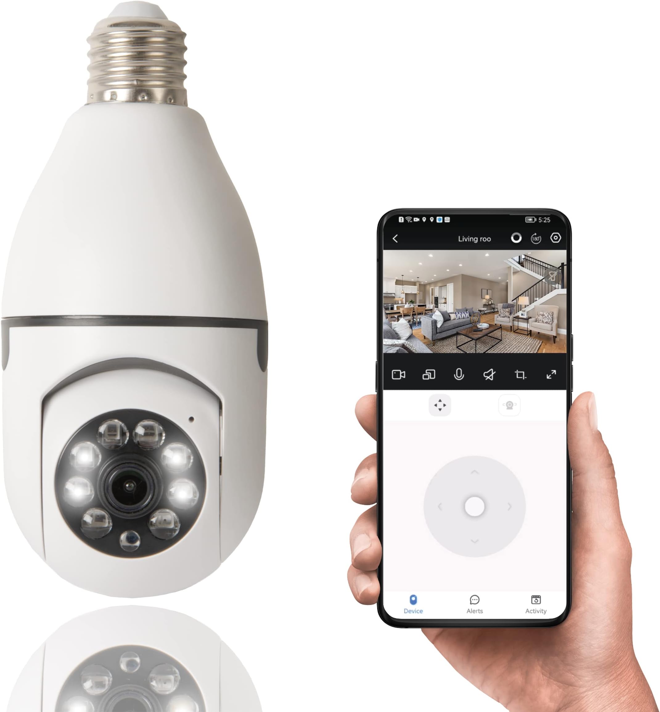iN Light Bulb Camera - Wireless Home Security Camera Colour Night ...